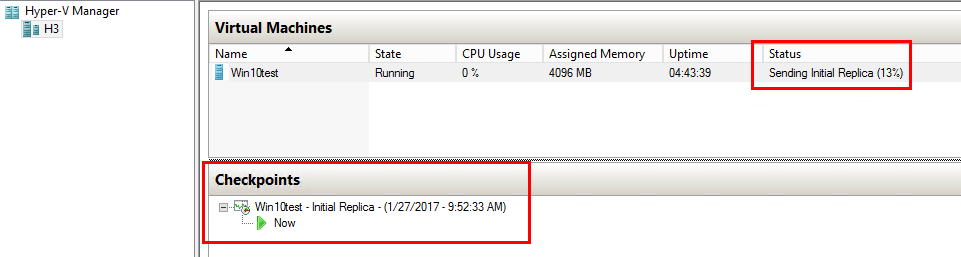 Hyper V Basic Replication Configuration